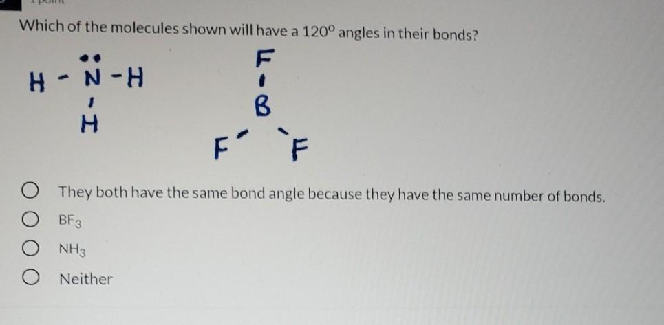 Solved 1 point For the molecule H20, what is the most | Chegg.com