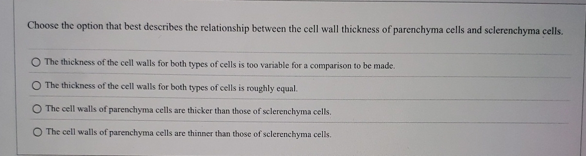 Choose the option that best describes the | Chegg.com