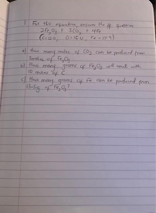 Solved 1 For this equution, answer the ff question | Chegg.com