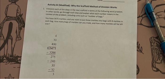 Solved Activity 61 (Modified): Why the Scaffold Method of | Chegg.com