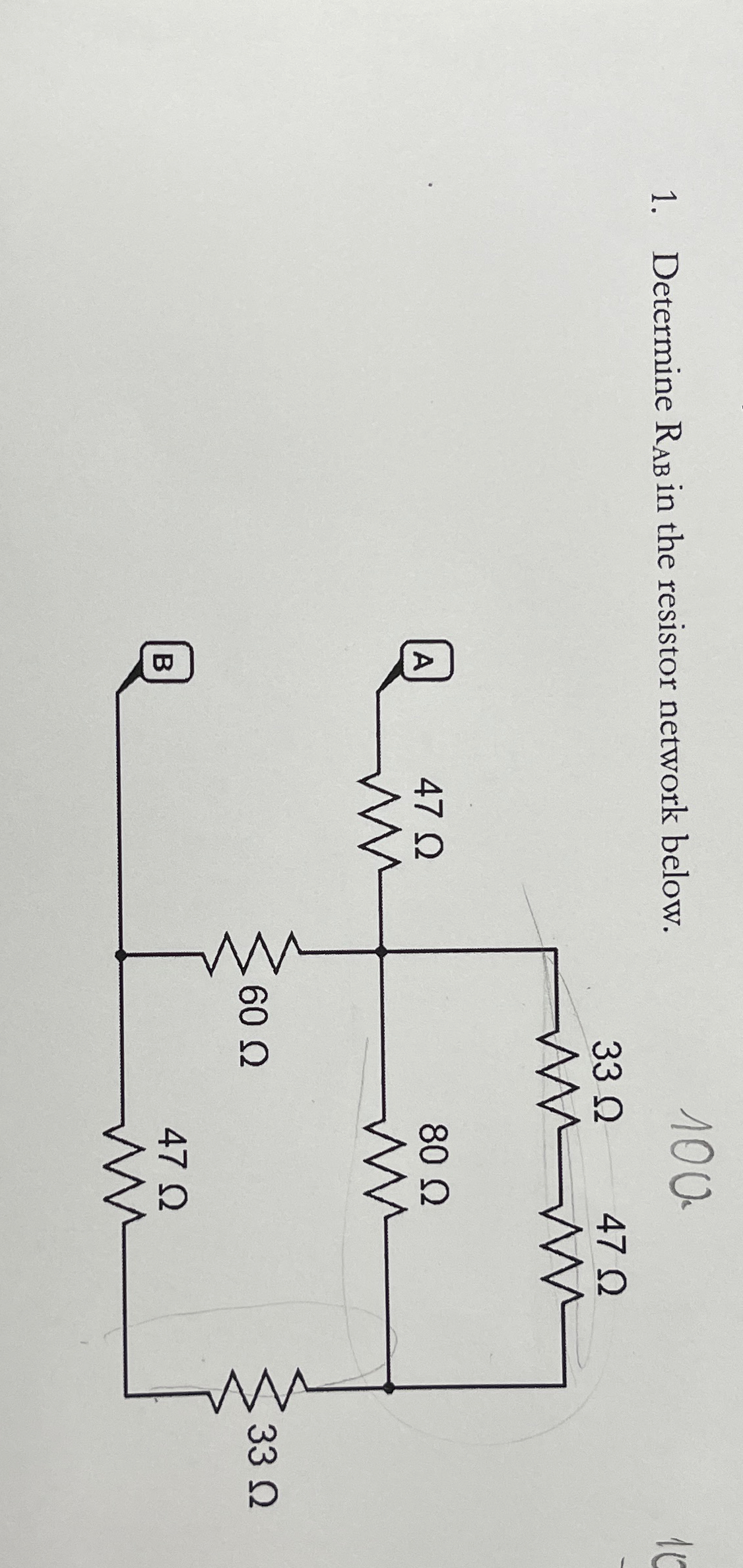 Solved Determine RAB ﻿in the resistor network below. | Chegg.com