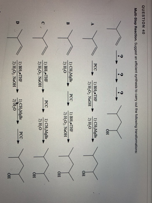 Solved QUESTION 39 Multi-Step Reaction. Suggest an efficient | Chegg.com