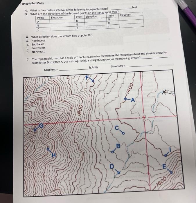 Solved Time sensitive Topographic Maps 4. What is the | Chegg.com