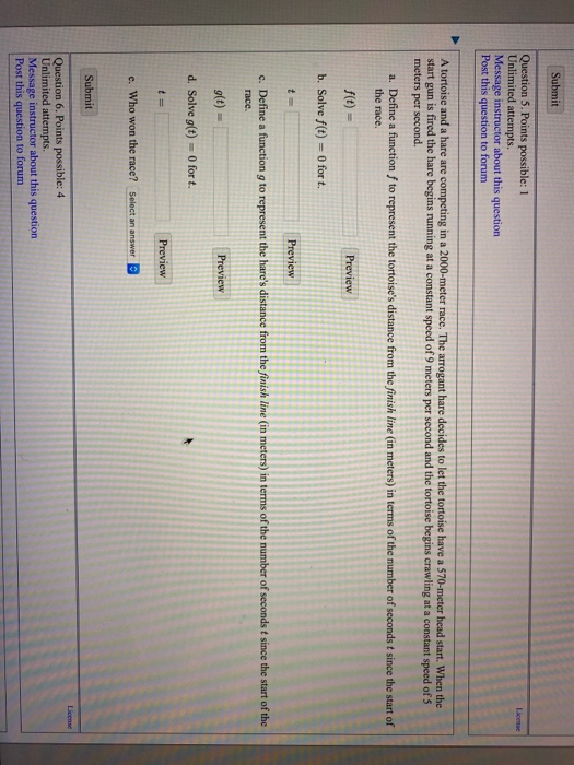 Solved Submit Question 5. Points possible: 1 Unlimited | Chegg.com