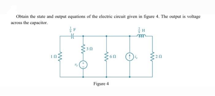 Solved Obtain the state and output equations of the electric | Chegg.com
