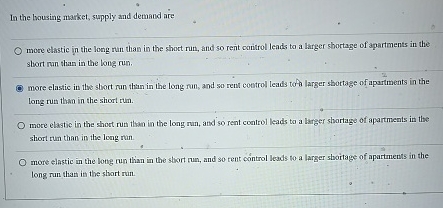 In the bousing market, supply and demand aremore | Chegg.com