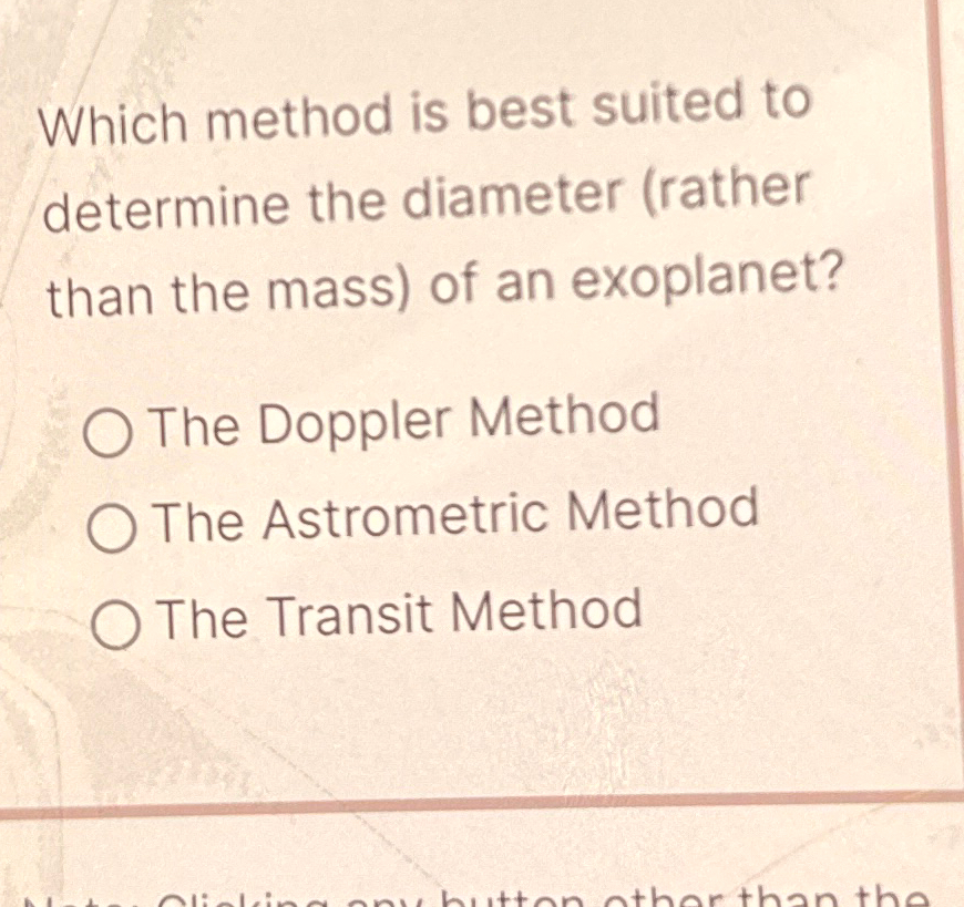 Solved Which method is best suited to determine the diameter | Chegg.com
