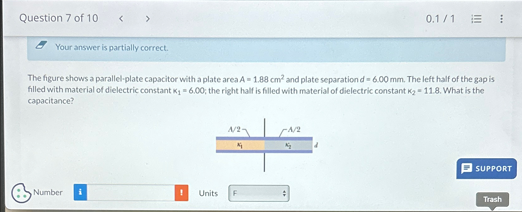 Solved Question 7 ﻿of 100.116Your answer is partially | Chegg.com