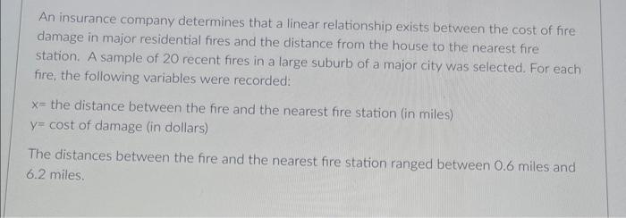 Solved -The correlation between cost and distance is 0.842. | Chegg.com