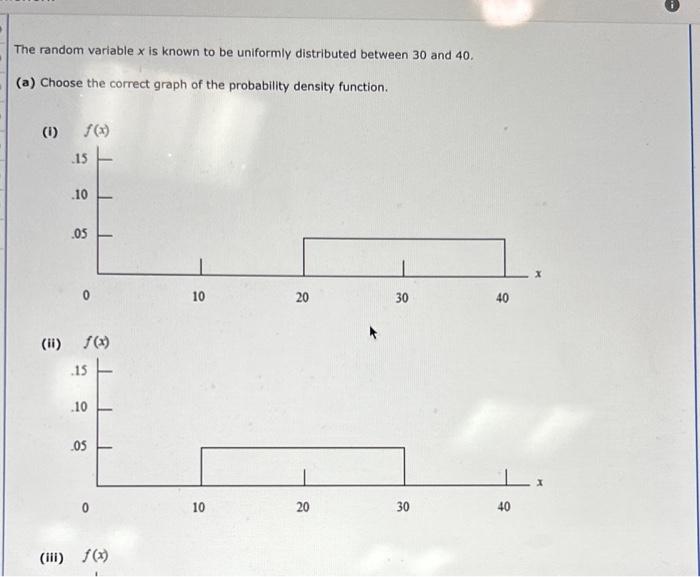 Solved The random variable x is known to be uniformly | Chegg.com