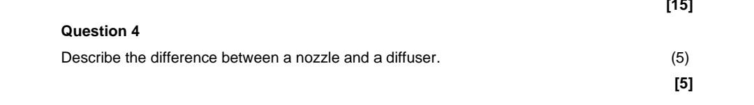 Solved Question 4 Describe the difference between a nozzle | Chegg.com