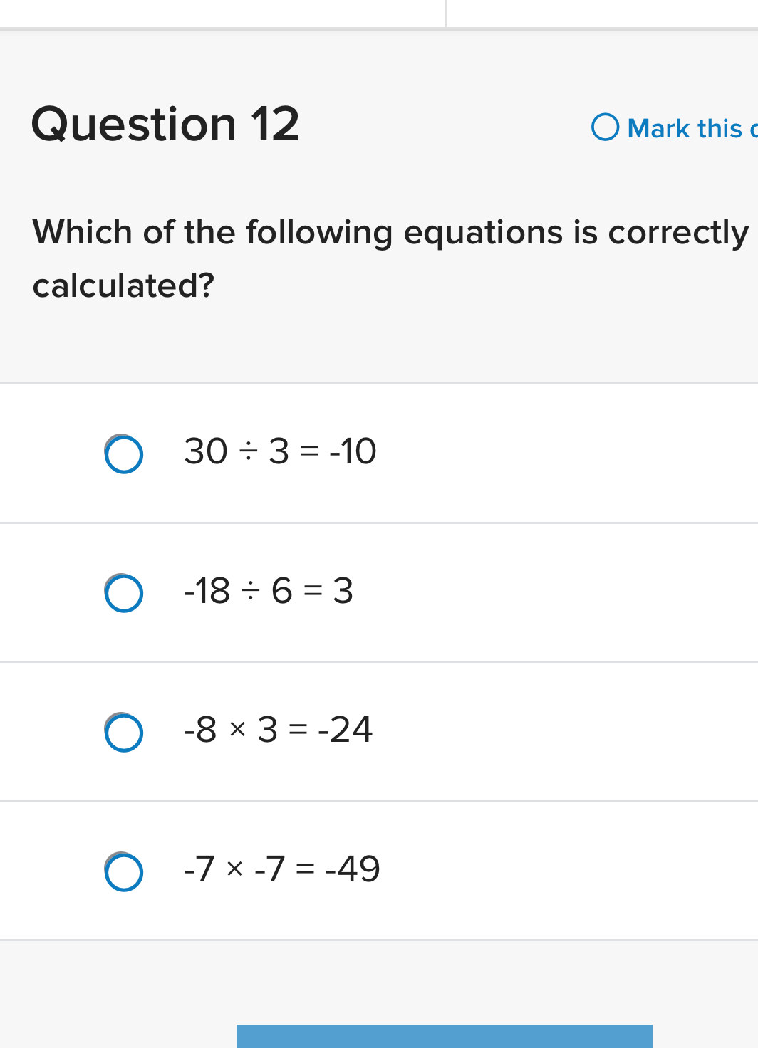 Solved Question 12Mark thisWhich of the following equations | Chegg.com