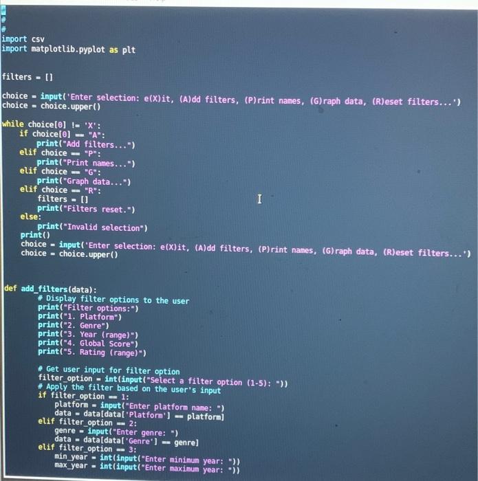 Solved can you fix it?It has to Reading CSV file, Displaying | Chegg.com