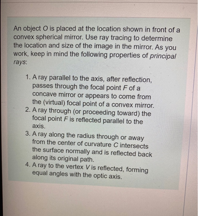 Solved An object O is placed at the location shown in front | Chegg.com