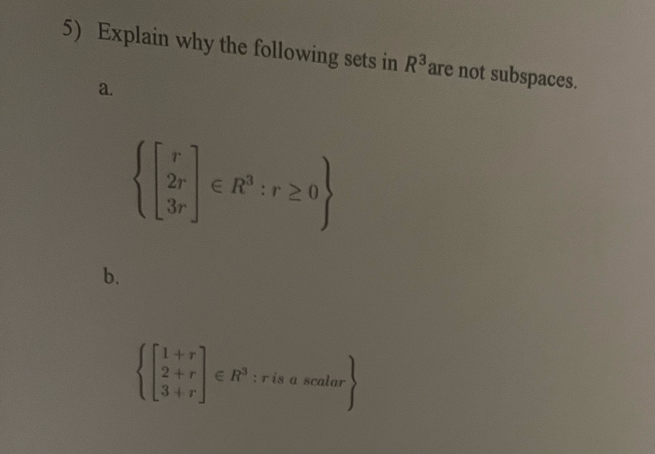 Explain why the following sets in R3 ﻿are not | Chegg.com