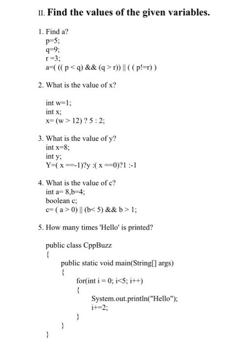 Solved 11. Find the values of the given variables. 1. Find | Chegg.com