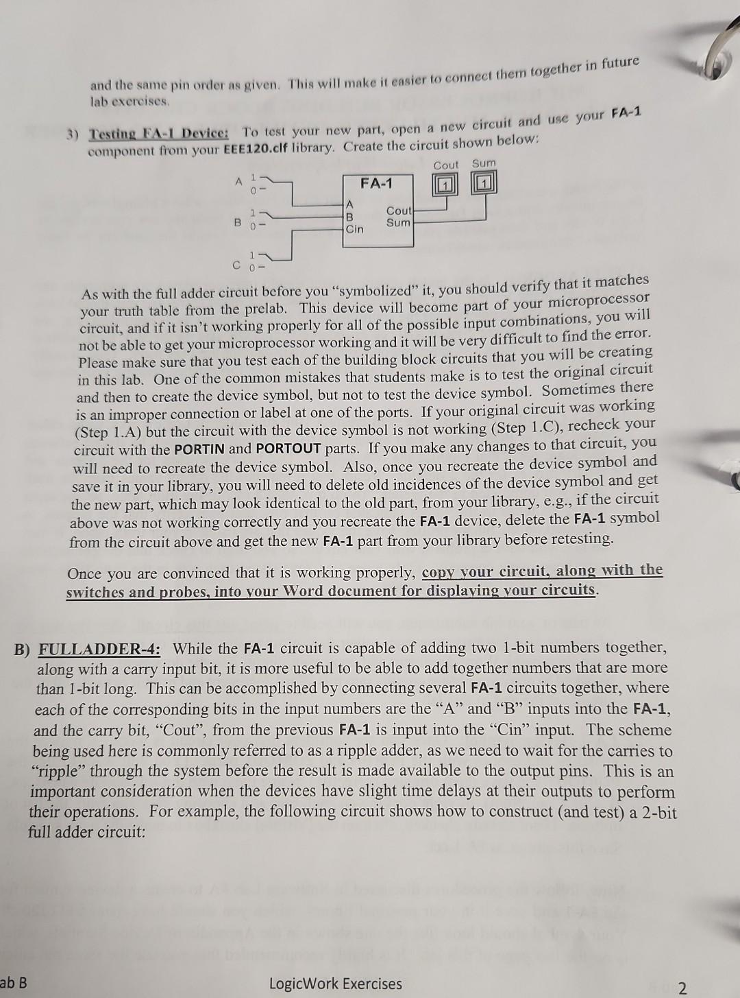 Solved In the Prelab questions, you learned how to design a | Chegg.com