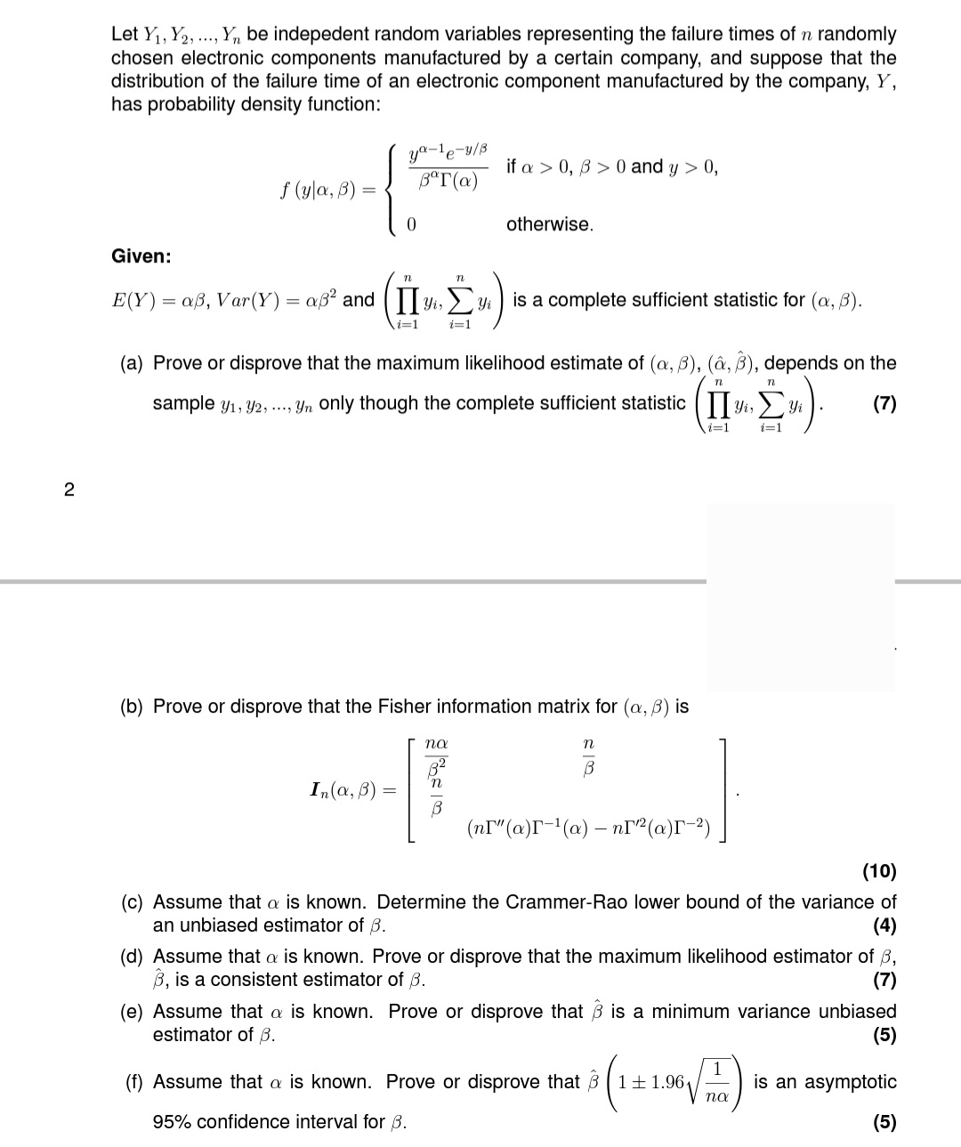 Solved Let Y1,Y2,dots,Yn ﻿be indepedent random variables | Chegg.com