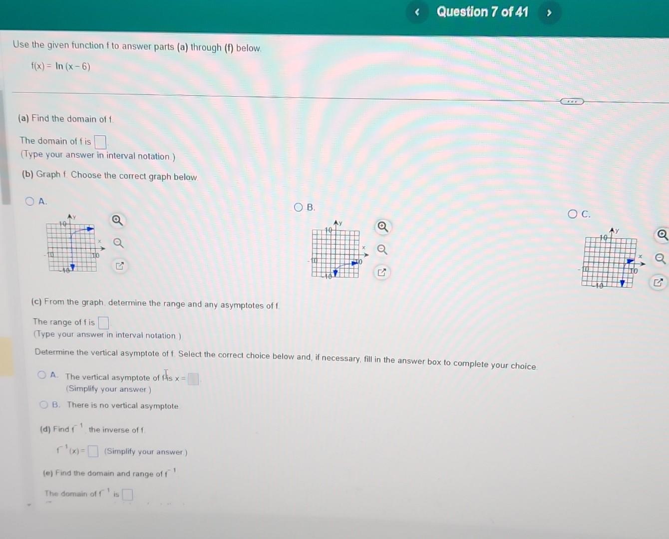 Solved Use the given function f to answer parts (a) through | Chegg.com
