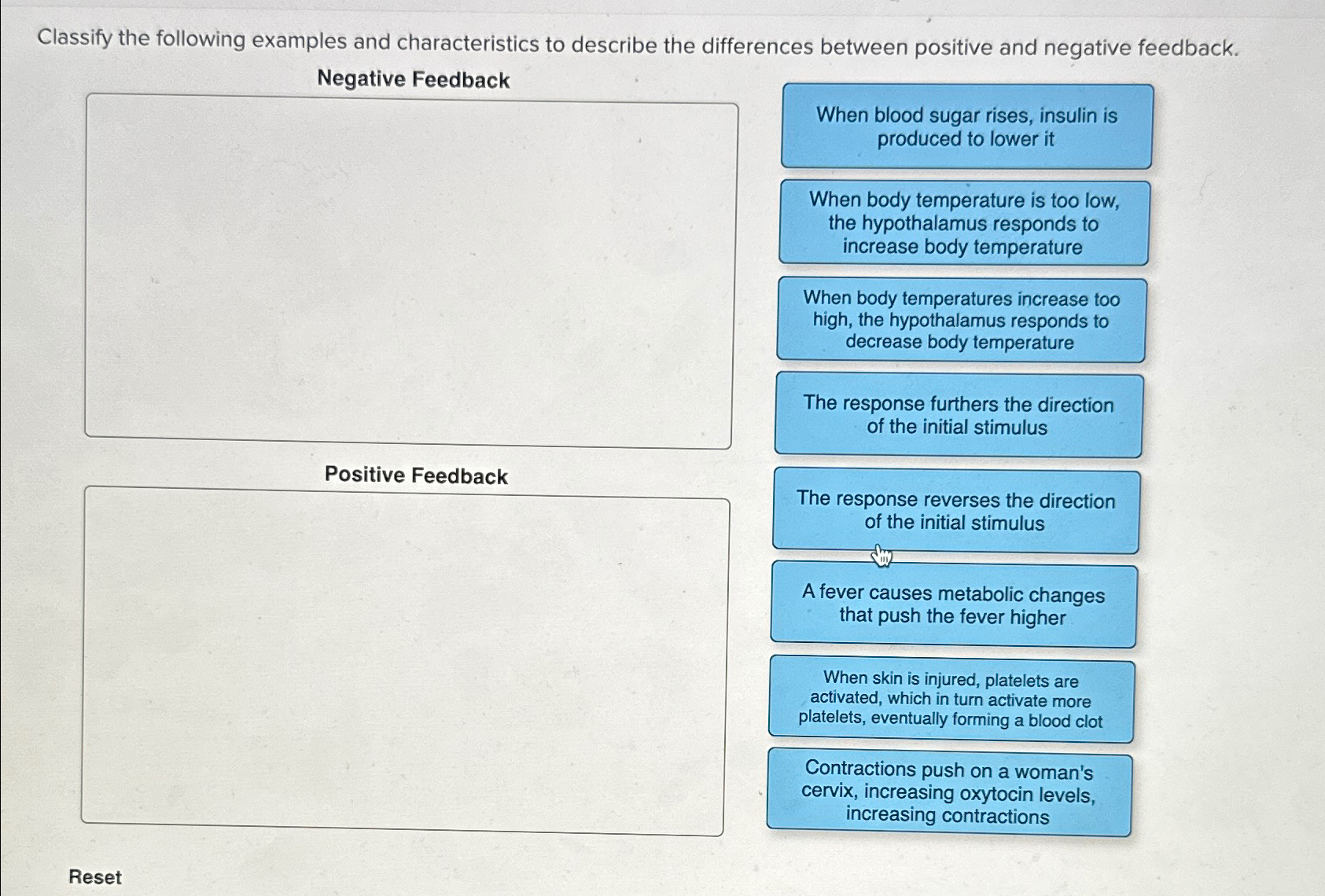 Solved Classify the following examples and characteristics | Chegg.com