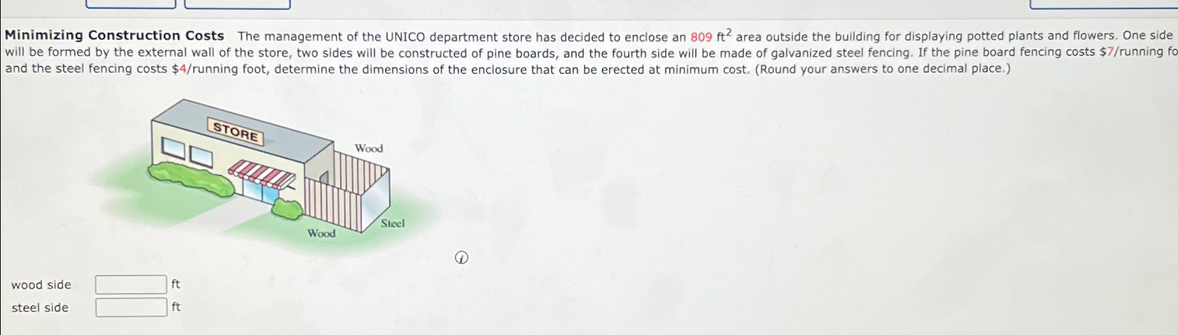 Solved Minimizing Construction Costs The management of the | Chegg.com