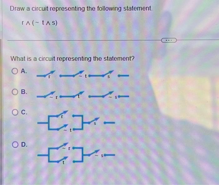 Solved Draw a circuit representing the following statement. | Chegg.com