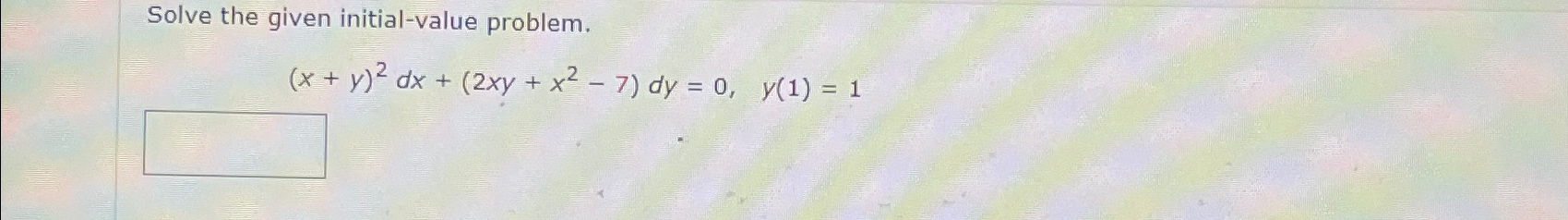 Solved Solve the given initial-value | Chegg.com