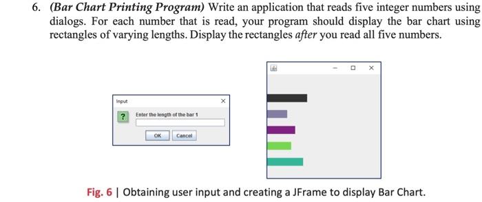 Solved 6. (Bar Chart Printing Program) Write an application | Chegg.com