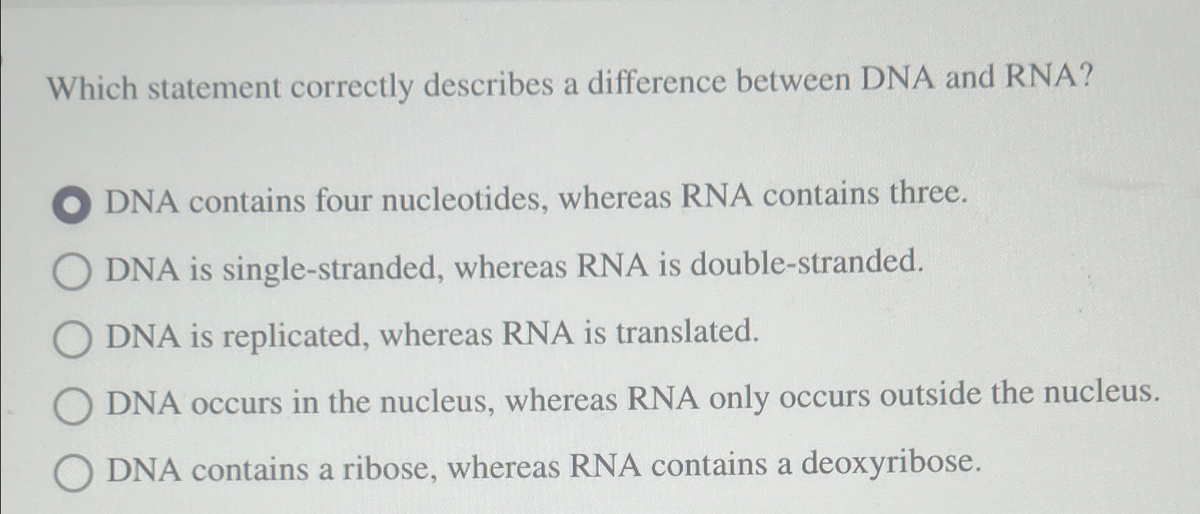 Solved Which statement correctly describes a difference | Chegg.com