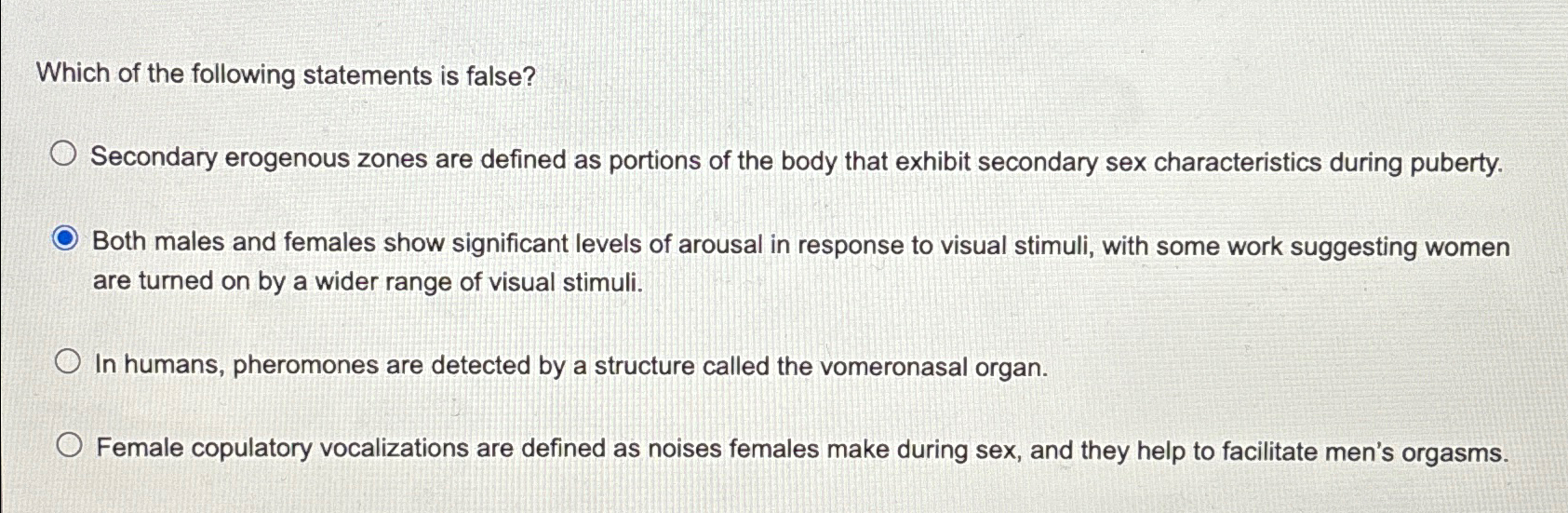 Solved Which of the following statements is false?Secondary | Chegg.com