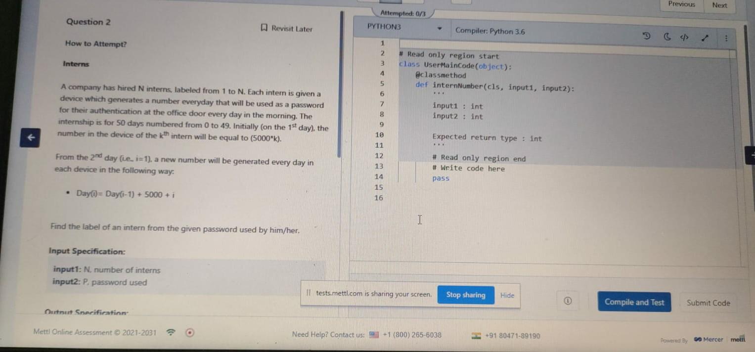 Solved Find the label of an intern from the given password | Chegg.com