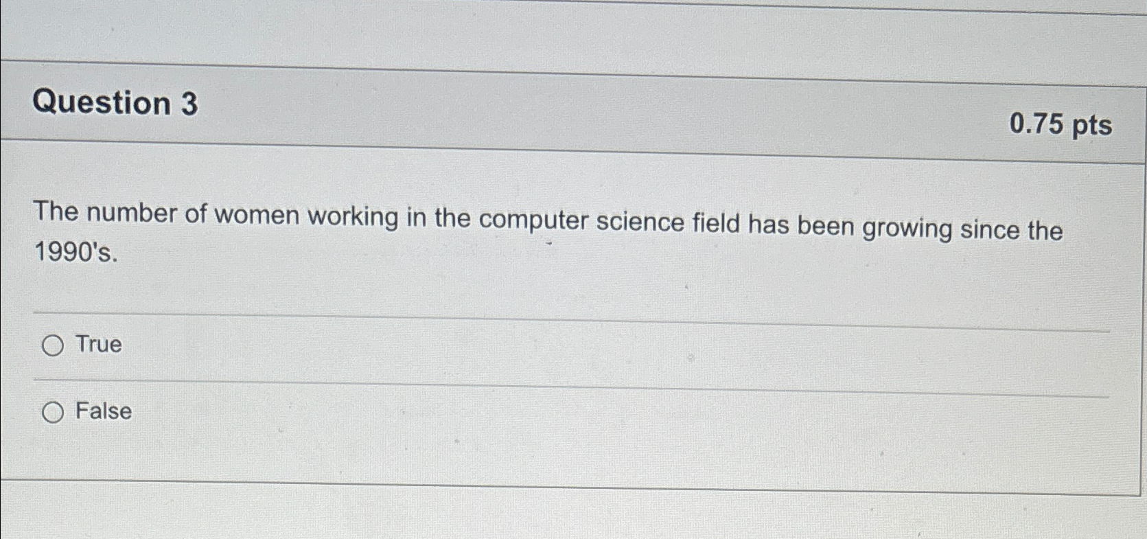 Solved Question 30.75ptsThe number of women working in the | Chegg.com