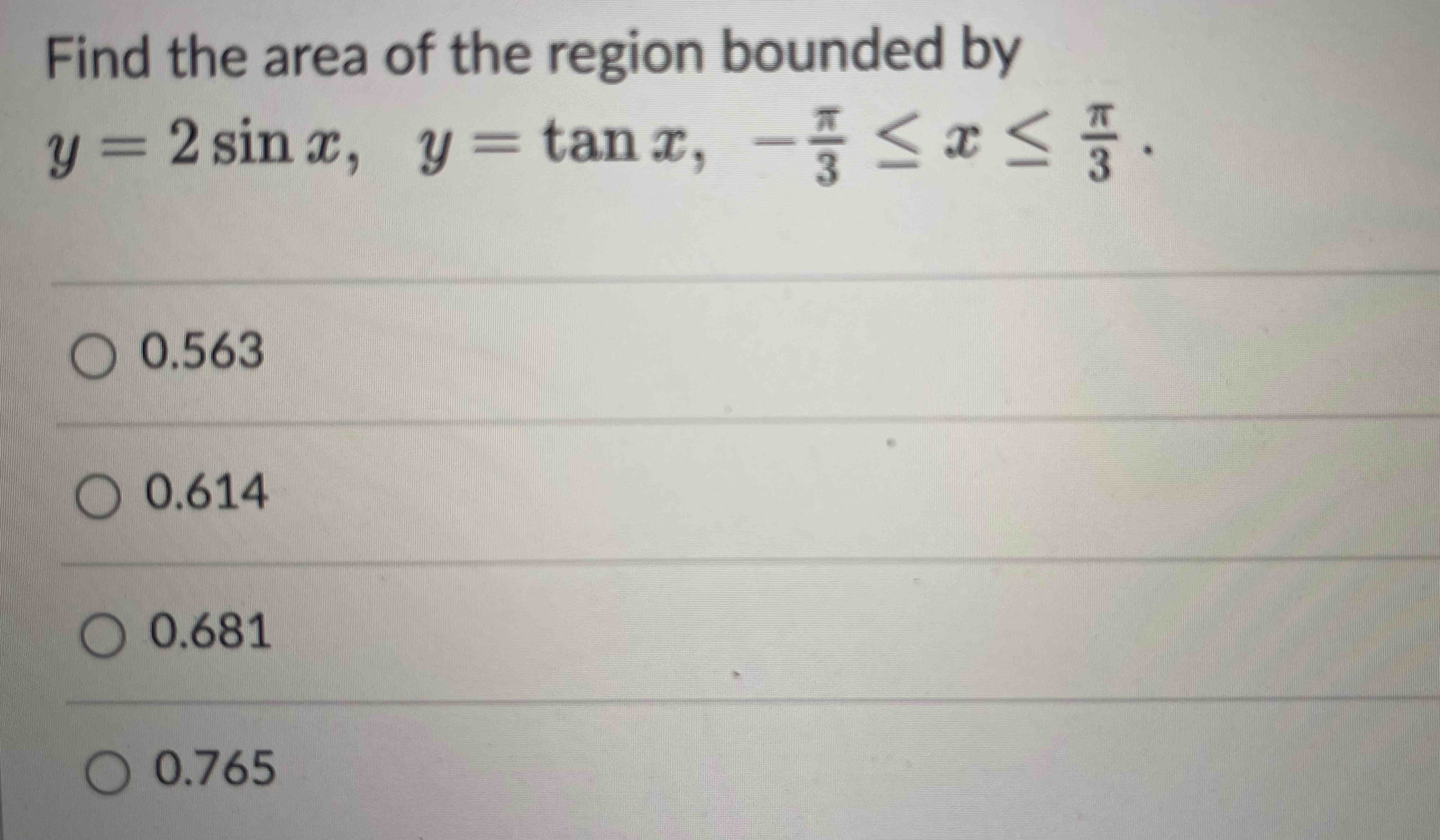 Solved Find the area of the region bounded | Chegg.com
