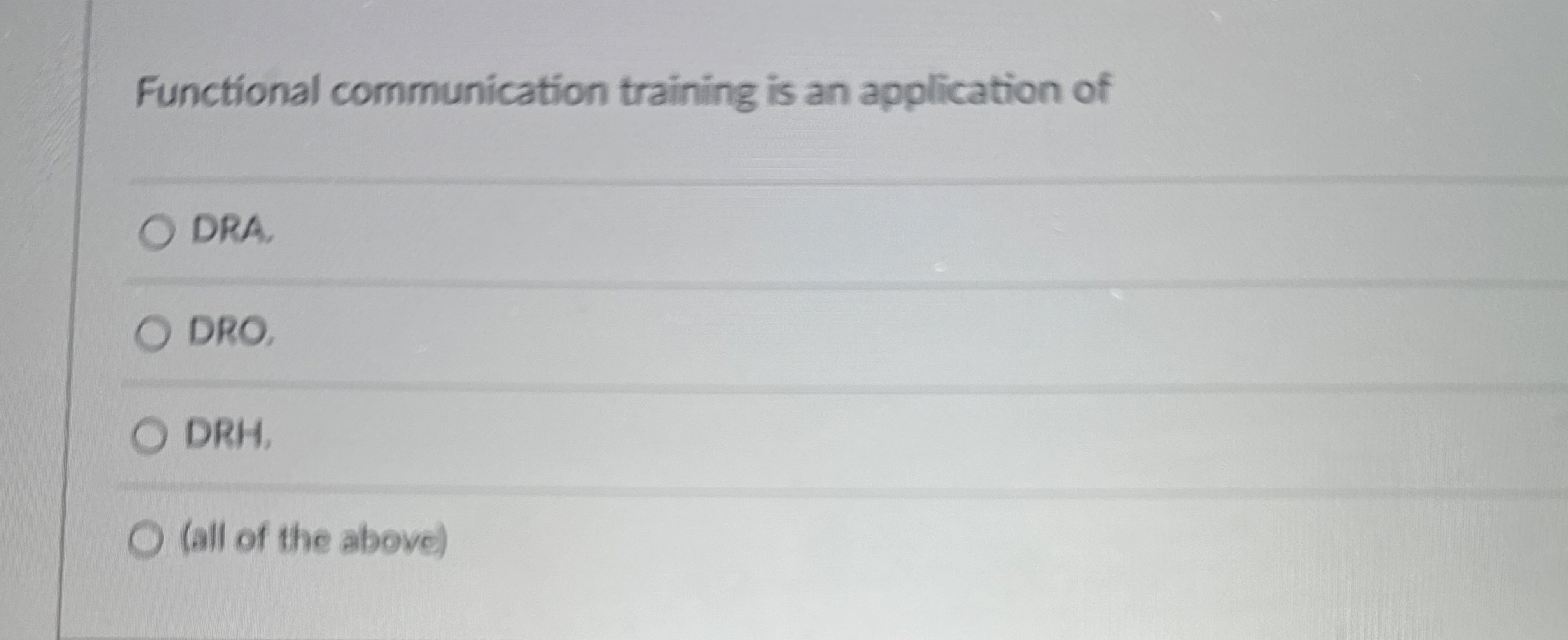 Solved Functional communication training is an application | Chegg.com