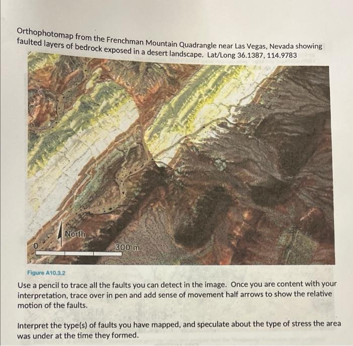 Solved Orthophotomap from the Frenchman Mountain Quadrangle | Chegg.com