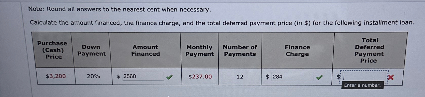 Solved Note: Round all answers to the nearest cent when | Chegg.com