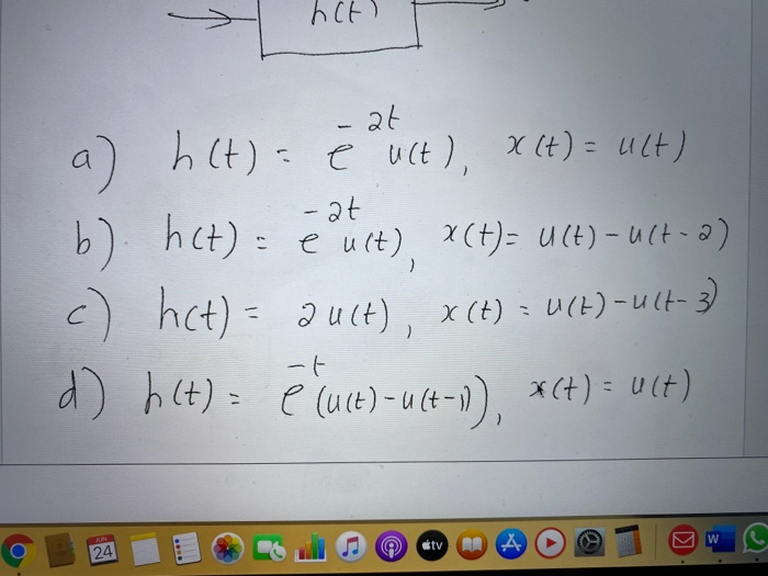 Solved find y(t) using convolution integral and Laplace Tx | Chegg.com