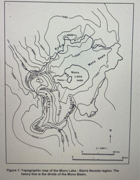 Background of Mono Lake Basin Mono Basin is a closed | Chegg.com