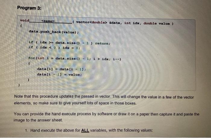 Solved Demonstrate how the following code works with the | Chegg.com