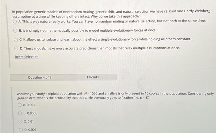 Solved In population genetic models of nonrandom mating, | Chegg.com