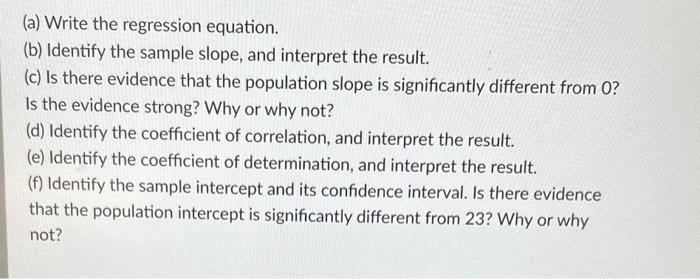 Solved Consider the following correlation and regression | Chegg.com