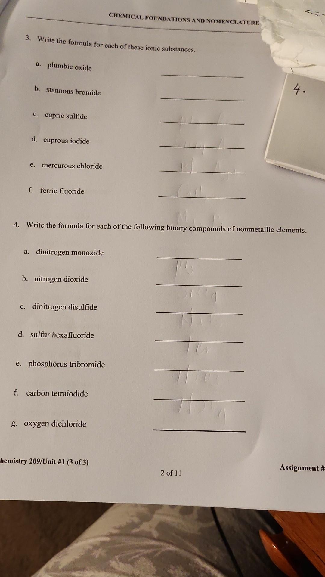 Solved Write the formula for each of the following binary | Chegg.com