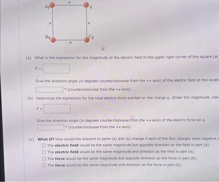 Solved in the figure below each charge particle is located | Chegg.com