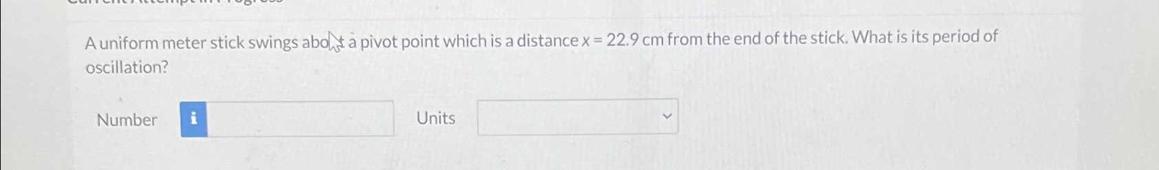 Solved A uniform meter stick swings abot a pivot point which | Chegg.com