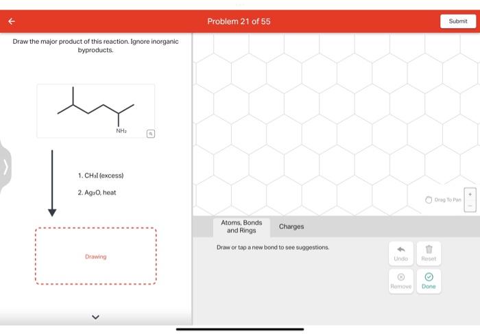 Solved Draw the product of an amine with excess methyl | Chegg.com
