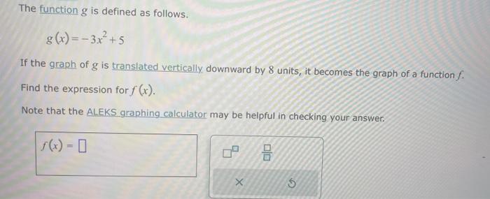 Solved The function g is defined as follows. g(x)=−3x2+5 If | Chegg.com