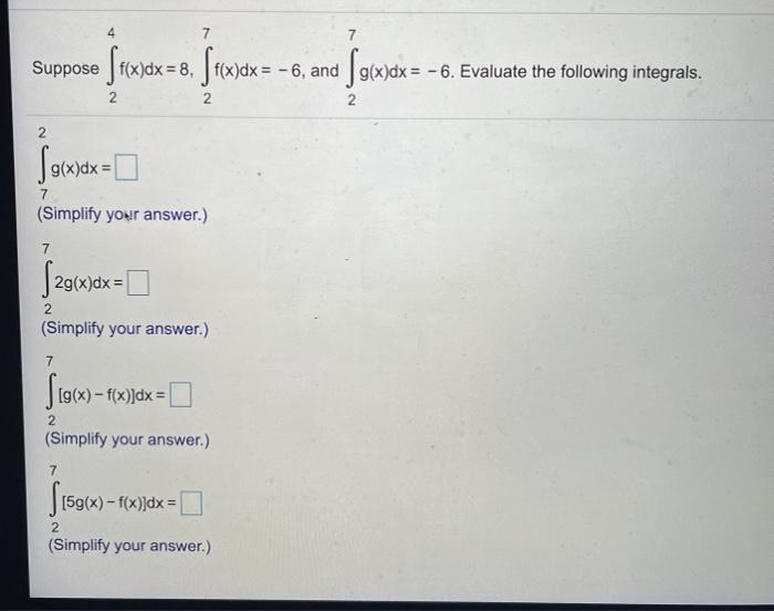 Solved Suppose ſrex)dx=8, fraxis x)dx Suppose f(x)dx = 8. | Chegg.com Solved Suppose ſrex)dx=8, fraxis x)dx Suppose f(x)dx = 8. | Chegg.com