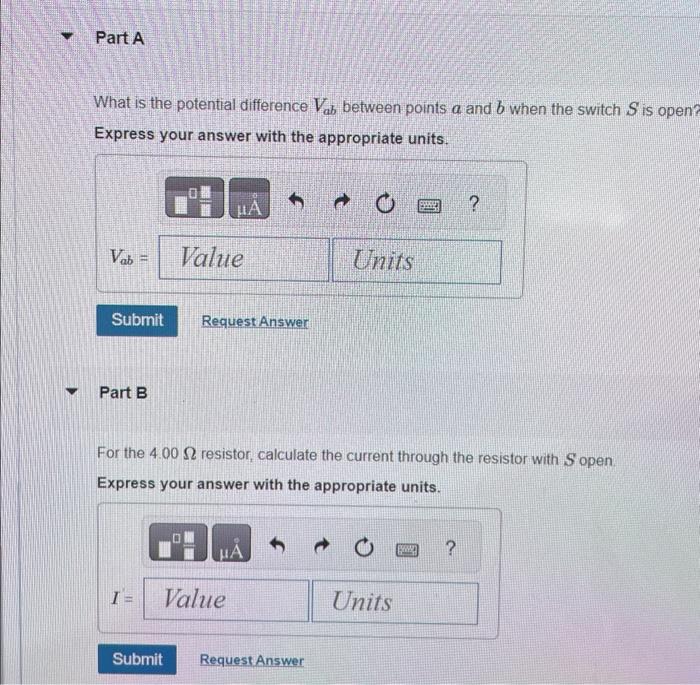 Solved What is the potential difference Vab between points a | Chegg.com