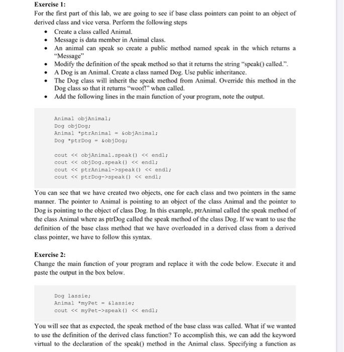 Solved Exercise 1: For the first part of this lab, we are | Chegg.com