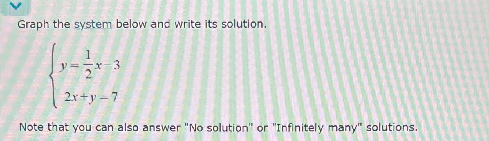 Solved Graph the system below and write its | Chegg.com